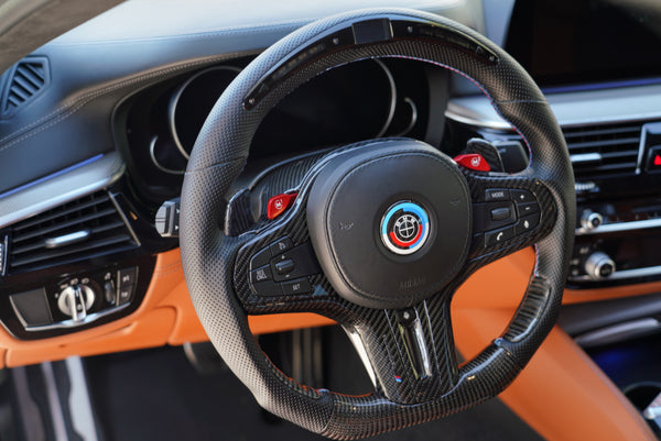 BMW G80 M3 G82 G83 M4 CARBON FIBER CUSTOM STEERING WHEEL with PERFORMA ...